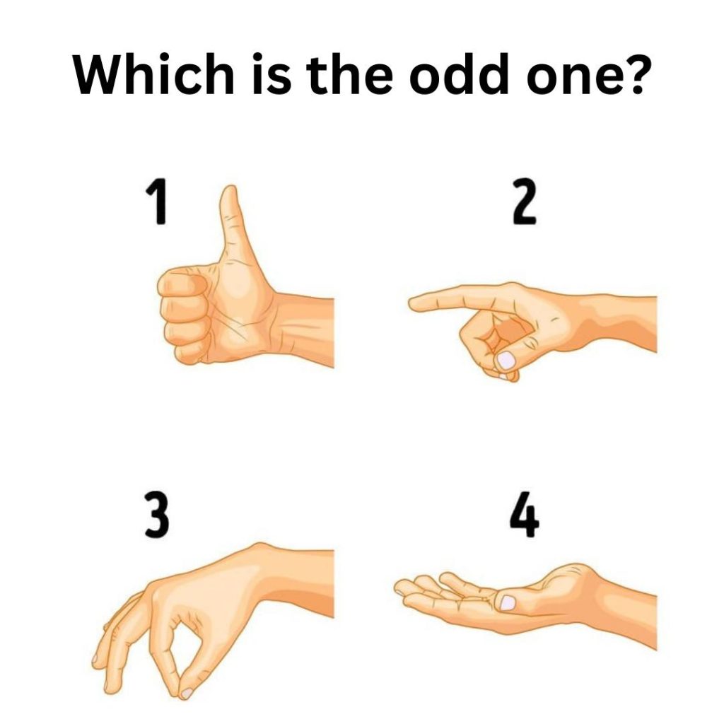 Which is the odd hand? - Daily Quiz and Riddles