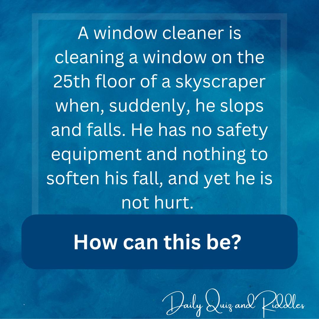A window cleaner is cleaning on the 25th floor when he falls - Daily ...