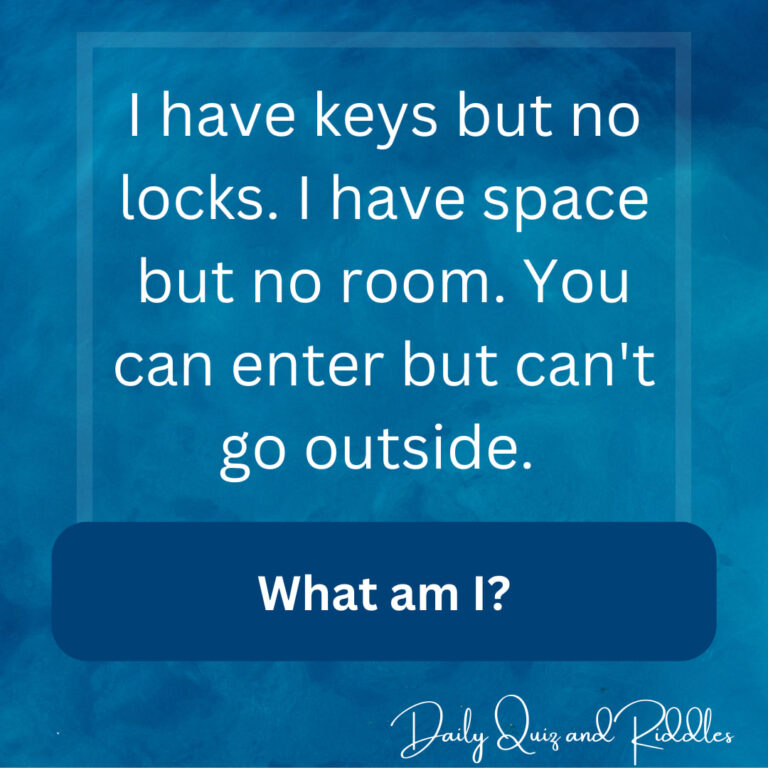 I have keys but no locks - Daily Quiz and Riddles