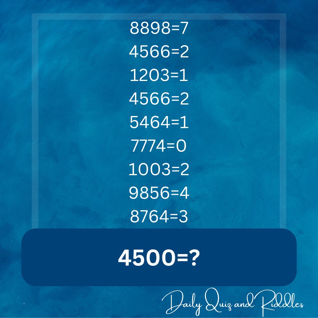 What is 4500? - Daily Quiz and Riddles