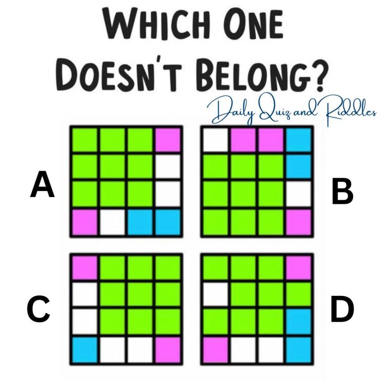 Which one doesn't belong? - Daily Quiz and Riddles