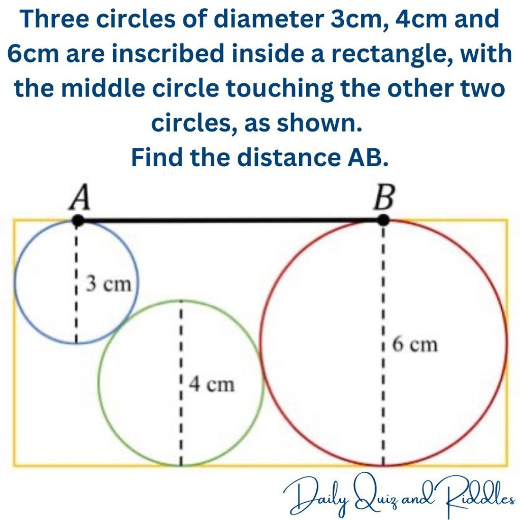 Find the distance AB - Daily Quiz and Riddles