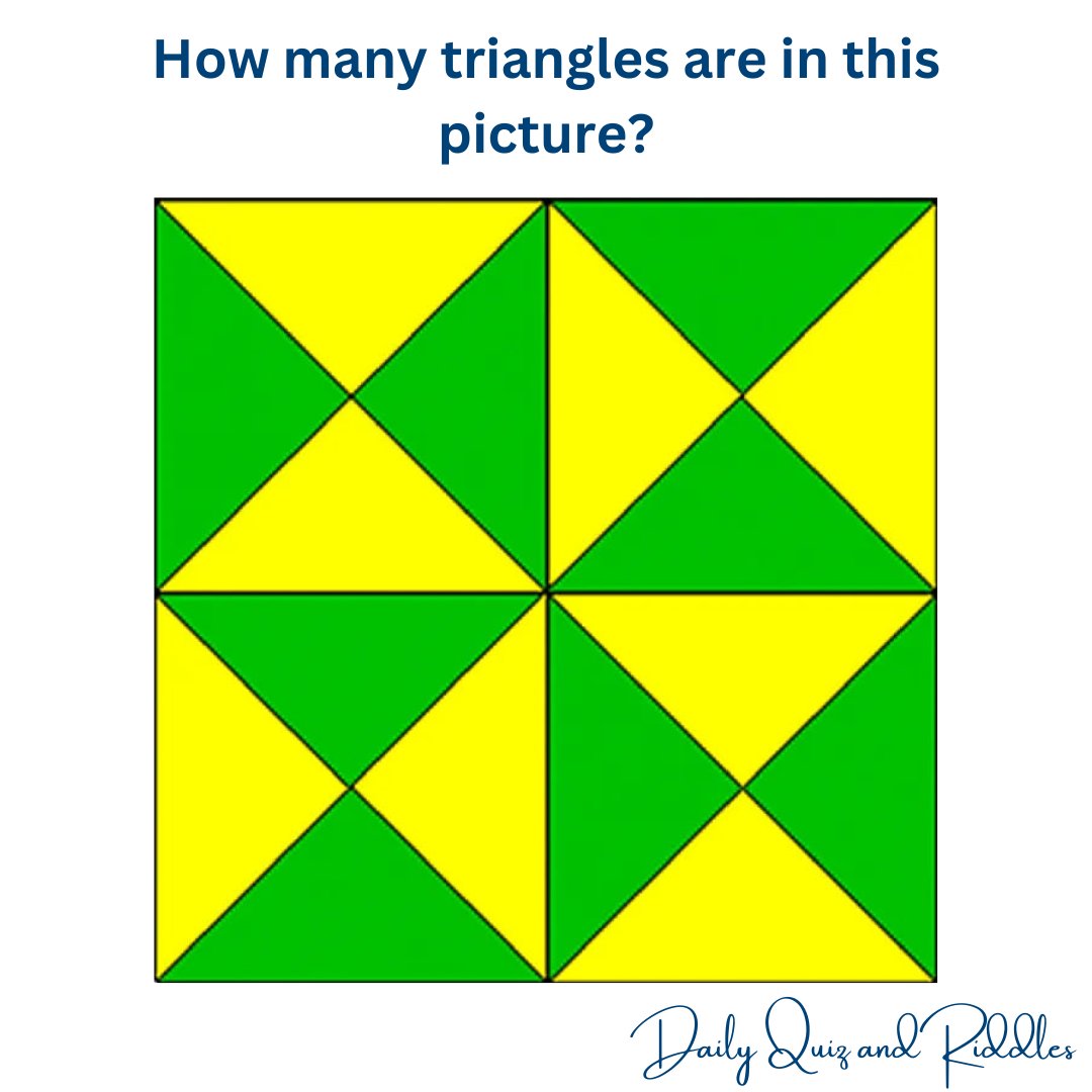 How many triangles are in this picture? - Daily Quiz and Riddles